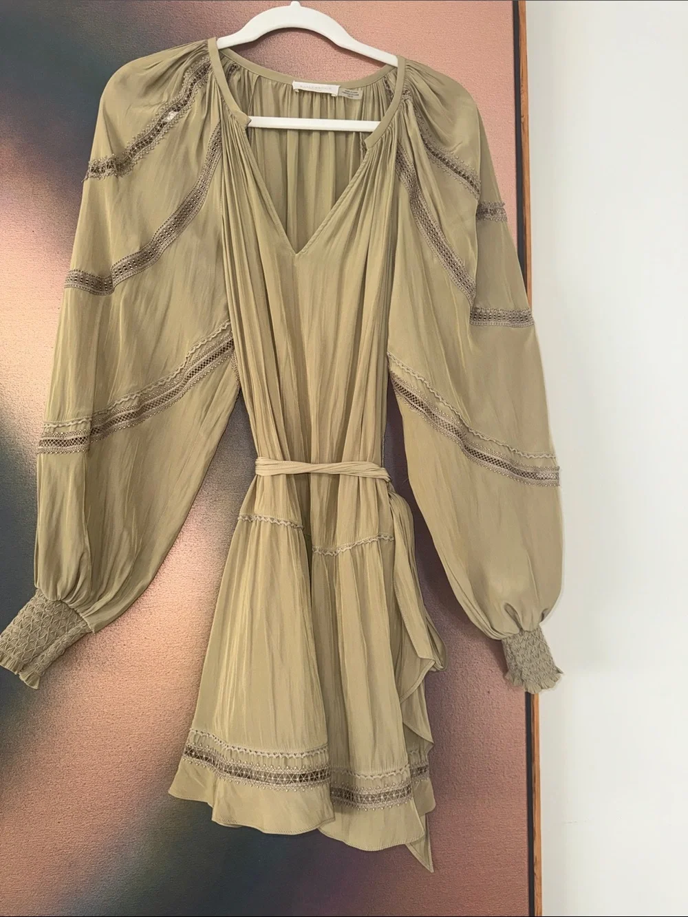 Ramy Brook | Dresses | Ramy Brook Olive Mini Dress With Waist Tie ...